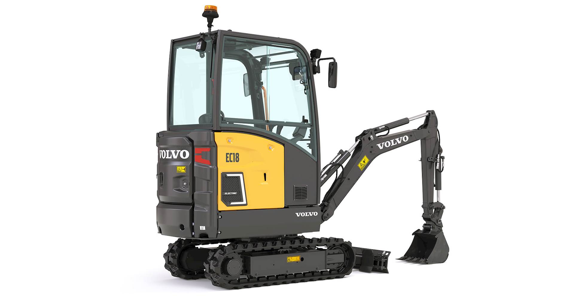 Eldriven minigrävare | Volvo EC18 Electric | Swecon